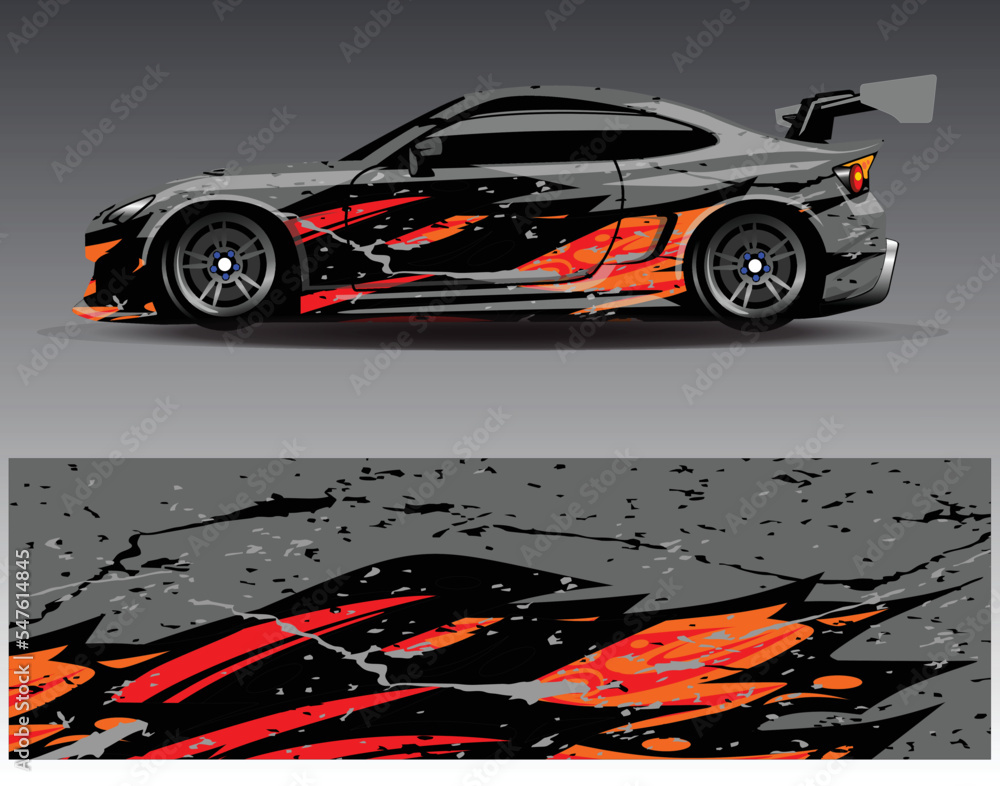 Graphic abstract stripe racing background designs for vehicle rally ...