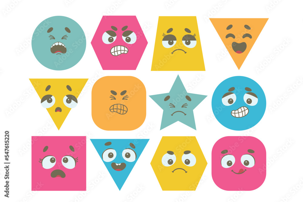 Expressive eyes and mouth, smiling, crying, surprised character ...