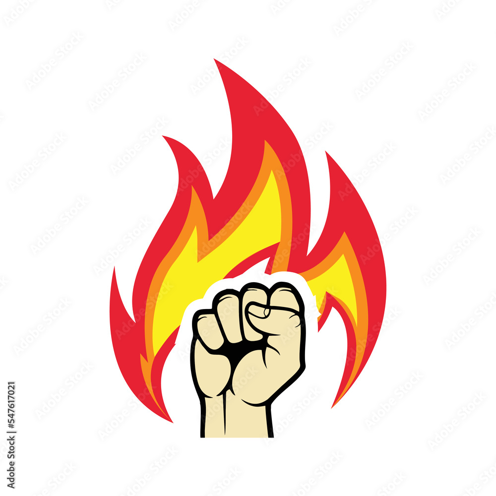 fire and hand illustration, a simple vector design Stock Vector | Adobe ...
