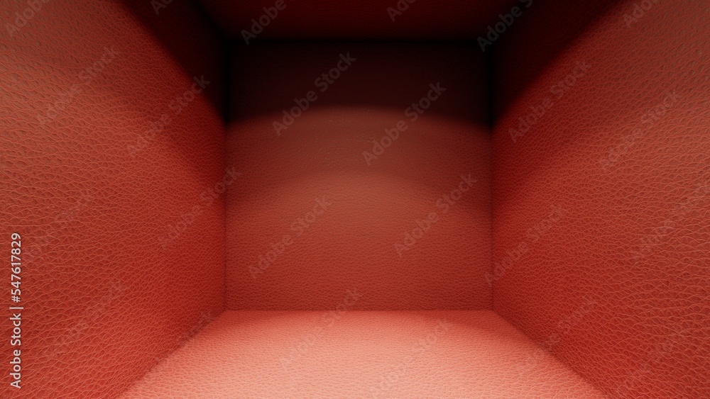 red wall background for showing product. 3D rendering. simple ...