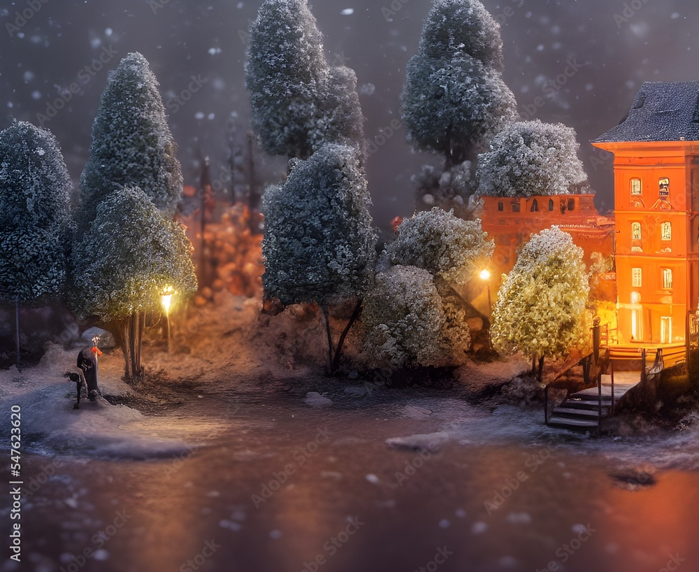 detailed miniature diorama a russian residential building in russian ...