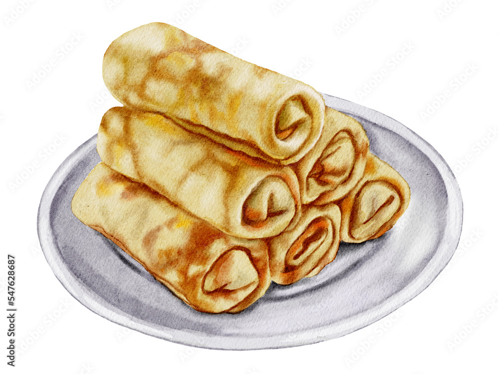 Rolled Pancakes Clipart