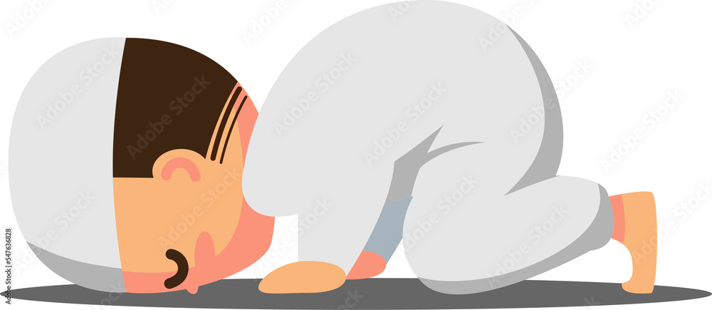 Muslim Prayer ,Vector illustration cartoon character. Stock ...