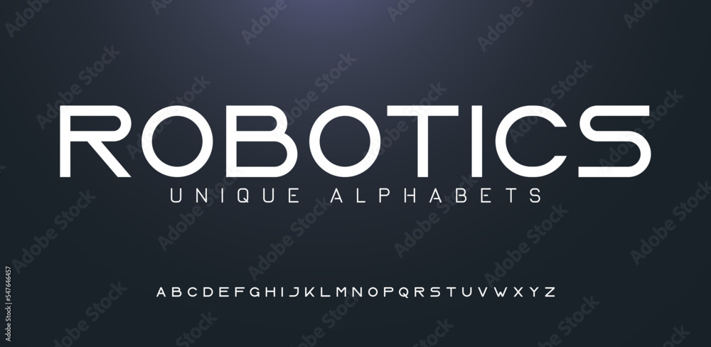 Elegant, minimal font. Alphabet letter fonts for tech. Typography ...