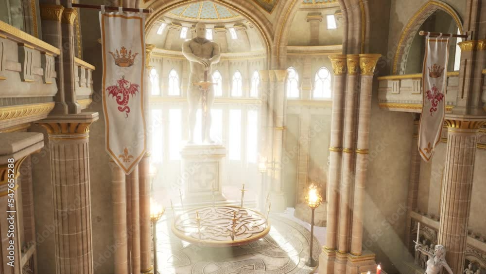 King Arthur and His Knights of the Round Table, Throne Room 3D ...