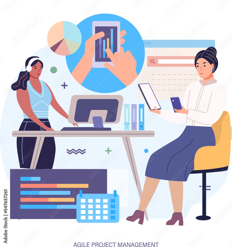 Agile methodology, project management and software development web ...