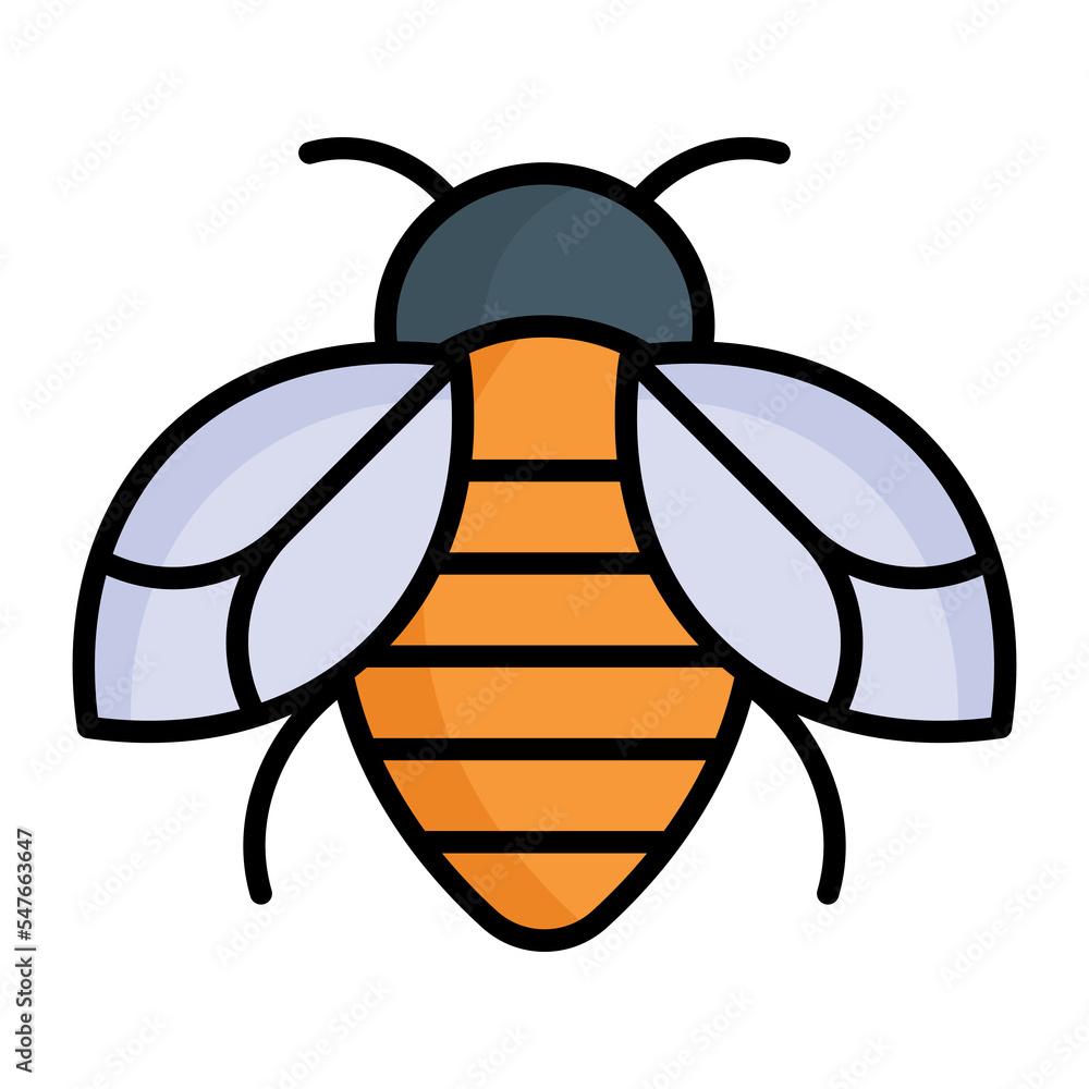 Bumblebee, honey, honey bee icon in modern style for website mobile ...