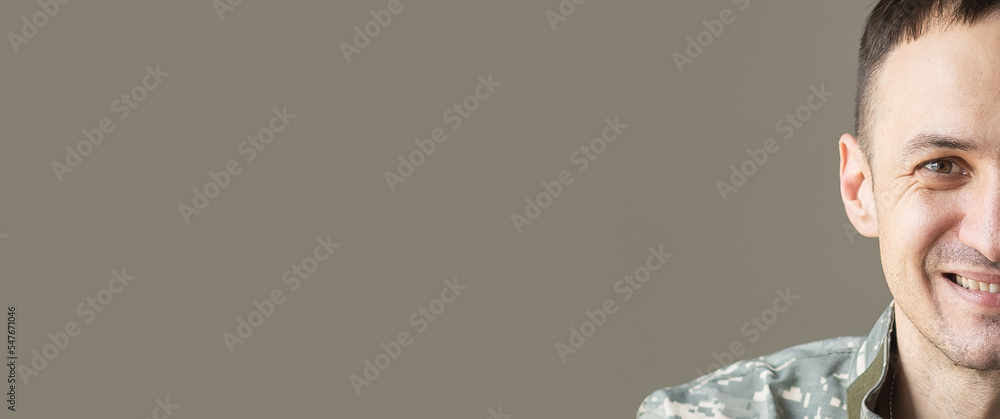 half face. Concept of human emotions, facial expressions, mood Stock ...