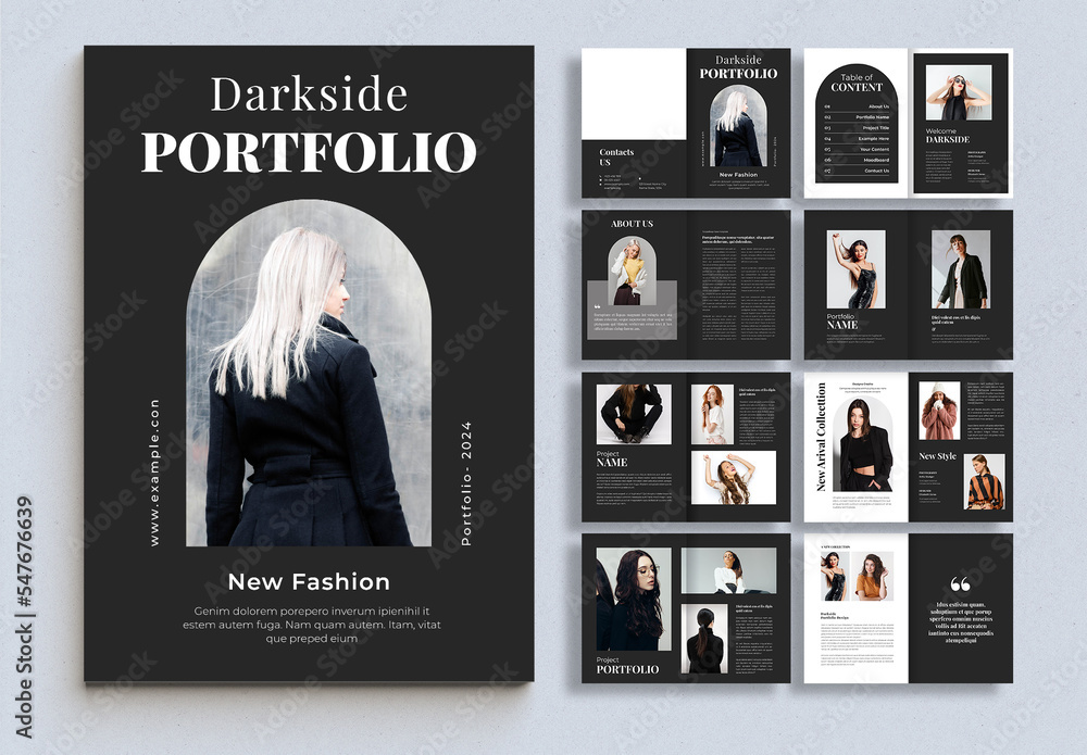 Darkside portfolio Template Stock Template | Adobe Stock