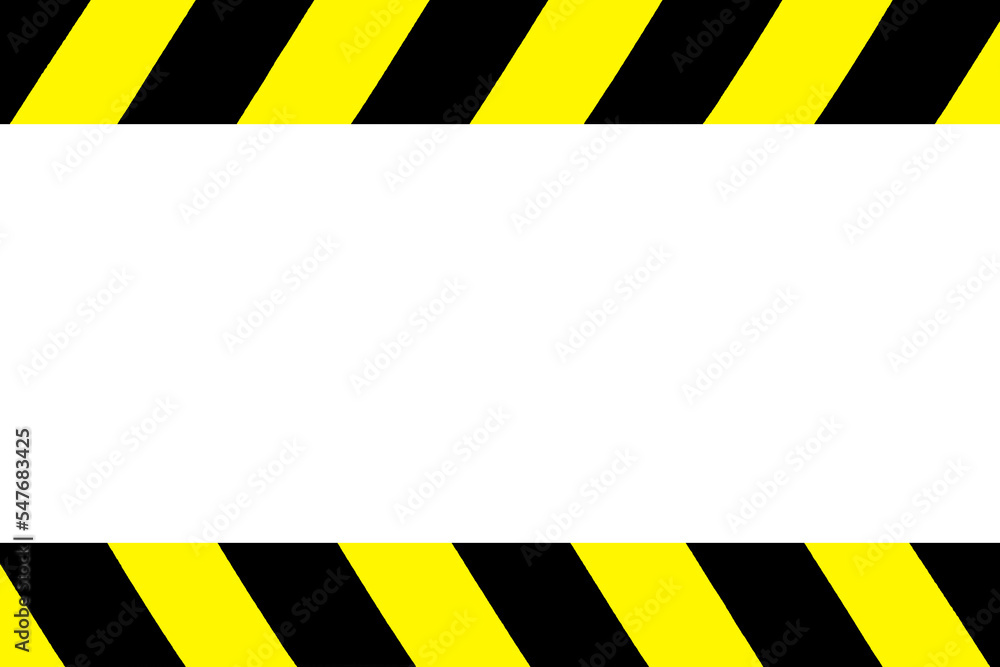 Illustration frame of yellow black horizontal lines of barrier tapes on ...