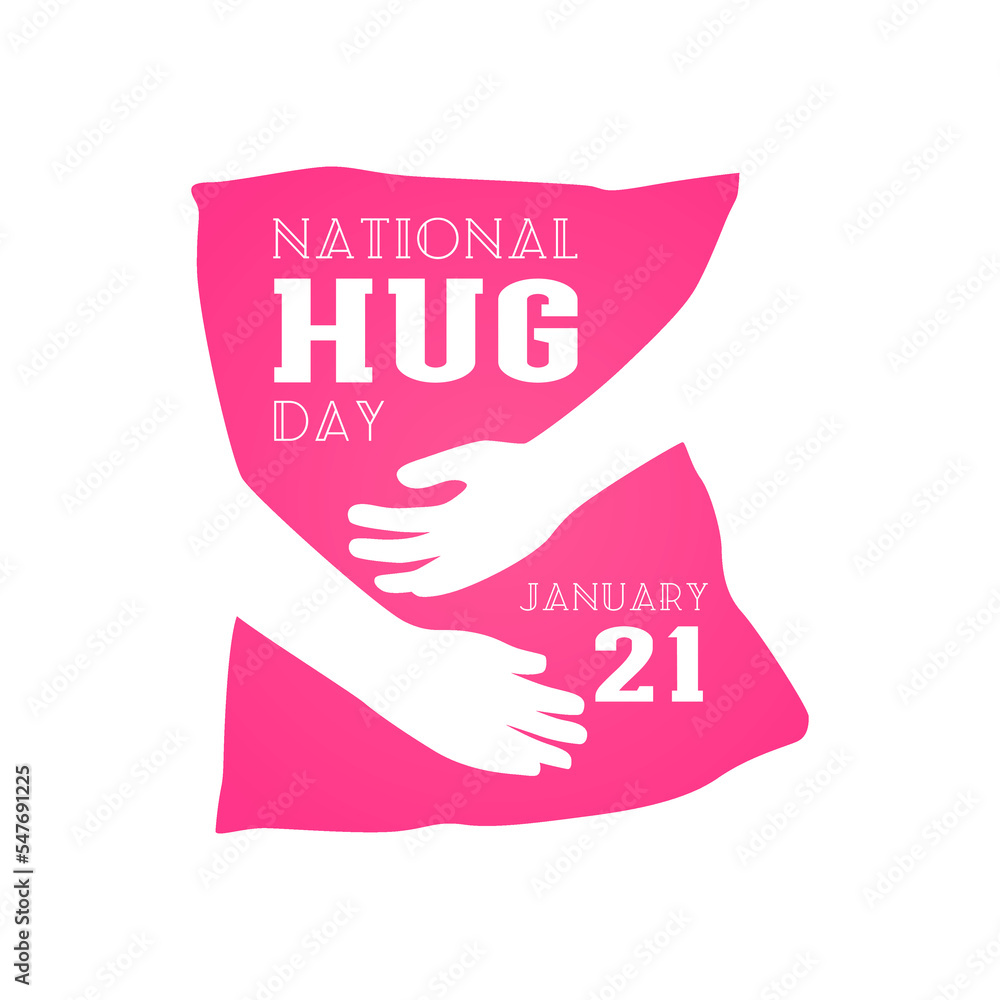 Happy Hug Day. National Hug Greetings. Affection Event Stock Vector ...