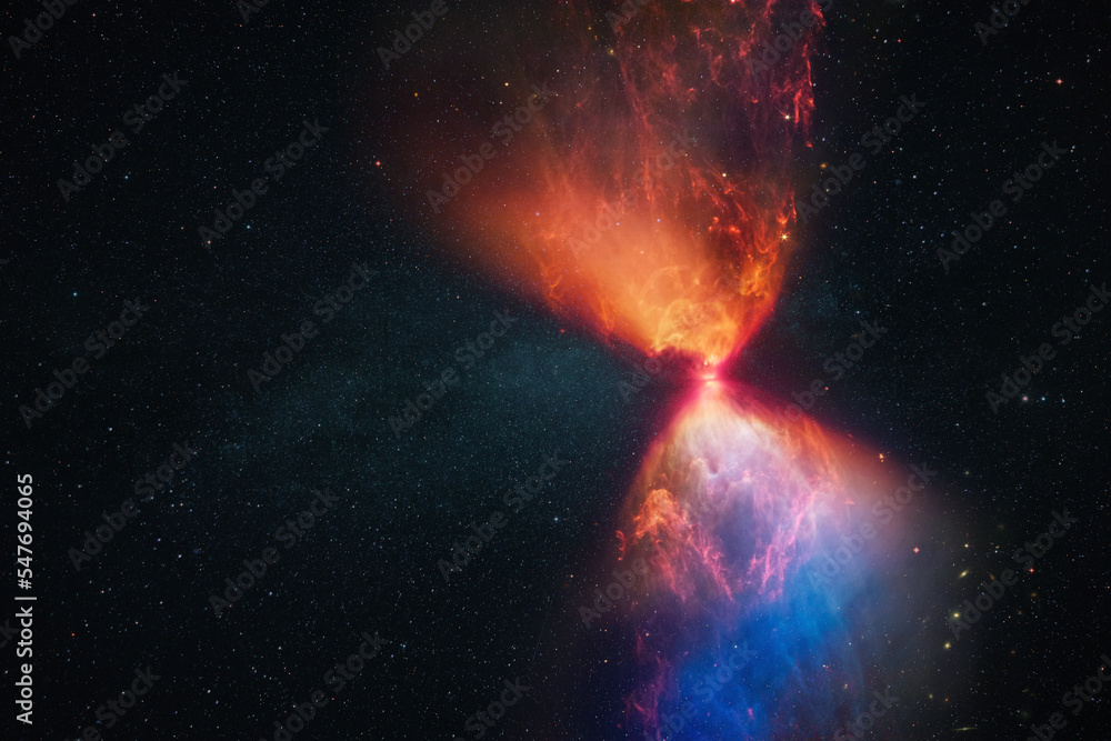 New star is born in outer space. Stars, space, dark, constellations and ...