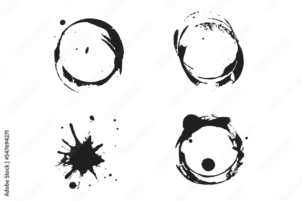 Grime vector. Grunge effects. Splashed stain drop vector. Black sand ...
