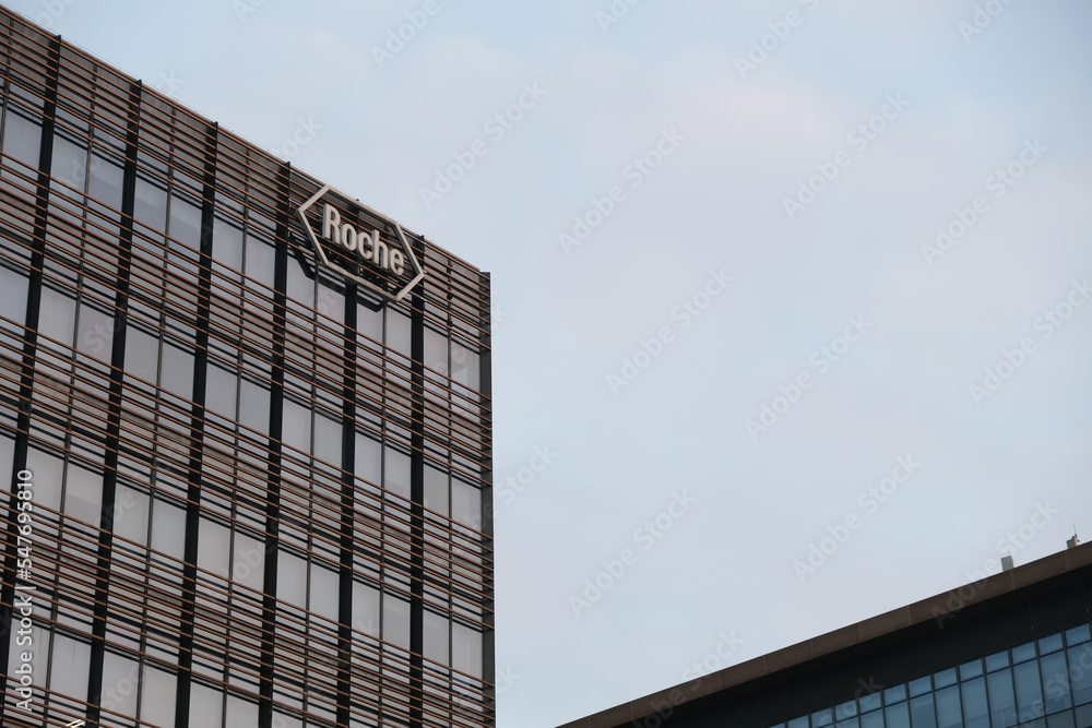 Shanghai,China-November 20th 2022: Roche Holding AG company office ...