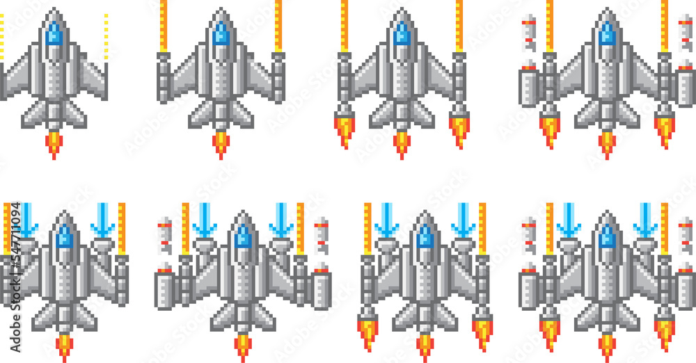 Space Ship Pixel Art Video Arcade Game Cartoon Stock Illustration ... Space Ship Pixel Art Video Arcade Game Cartoon Stock Illustration ...