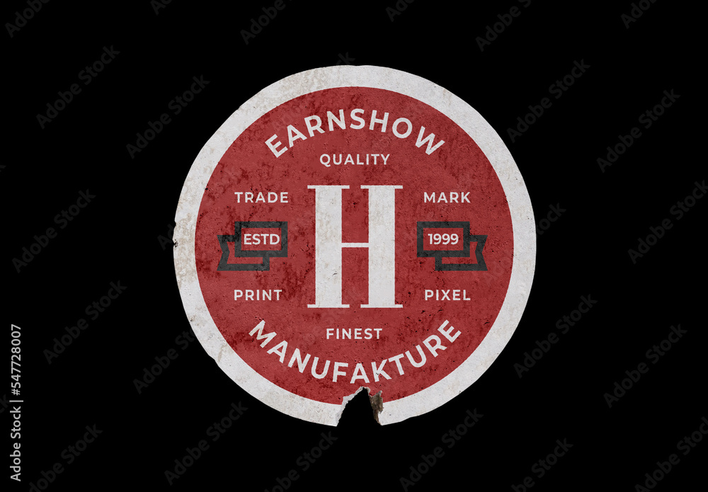 Round Sticker Paper Texture Mockup Template Stock Template | Adobe Stock