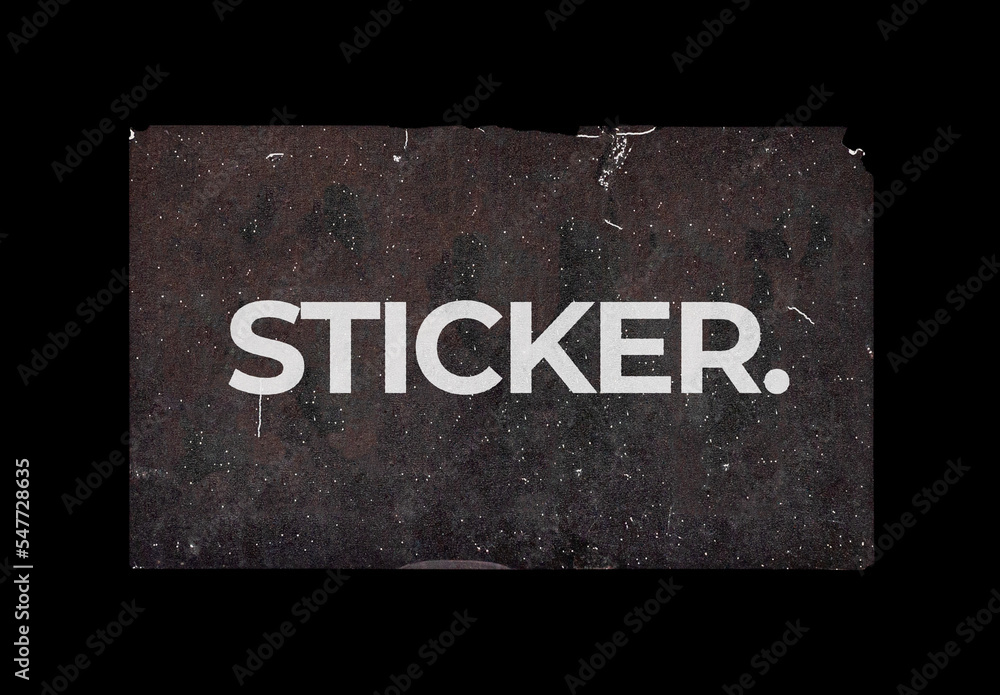 Rectangle Sticker Paper Texture Mockup Template Stock Template | Adobe ...