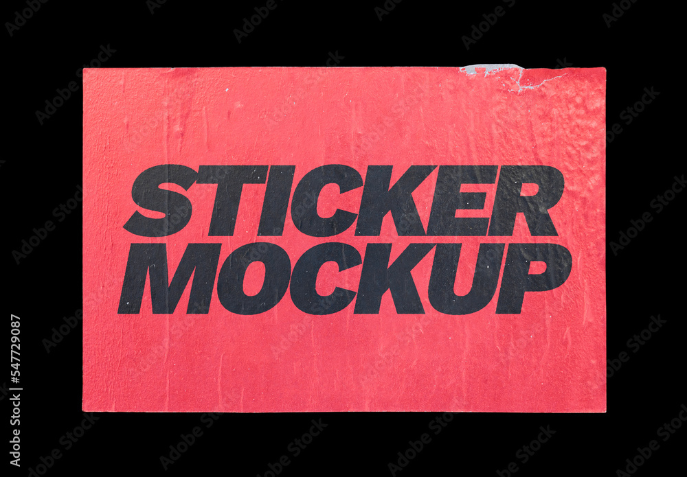 Rectangle Sticker Paper Texture Mockup Template Stock Template | Adobe ...