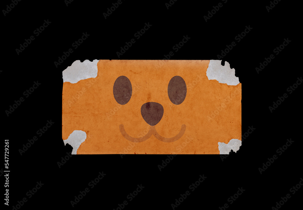 Rectangle Sticker Paper Texture Mockup Template Stock Template | Adobe ...