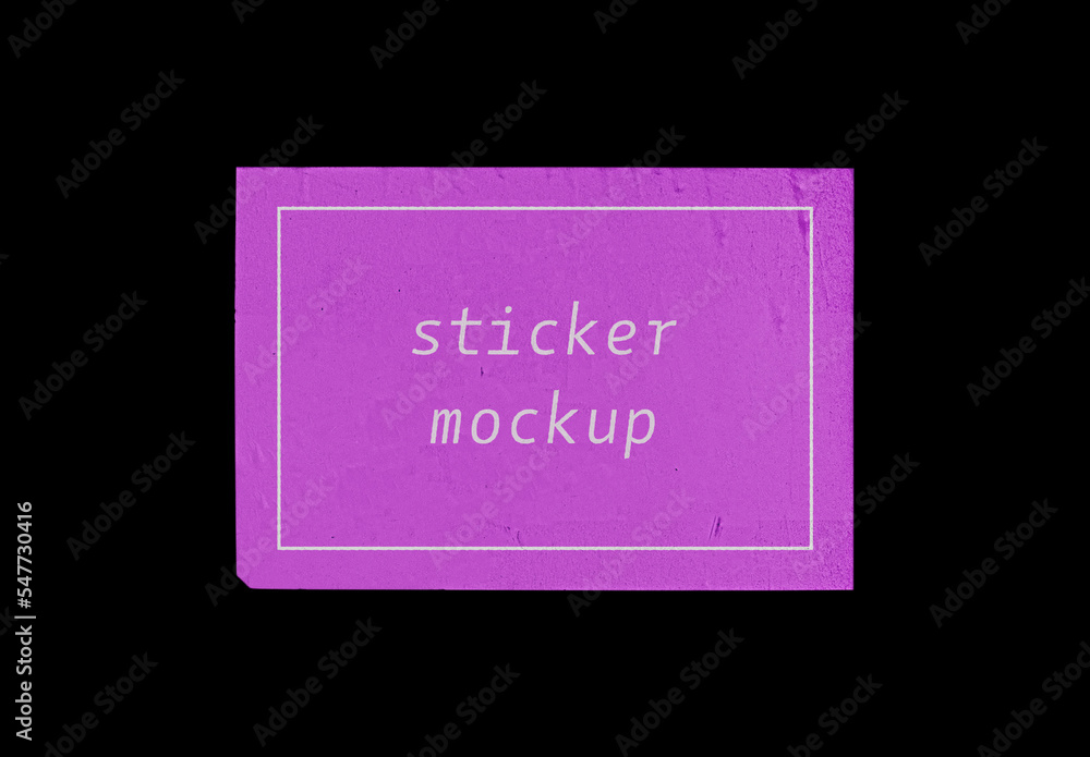 Rectangle Sticker Paper Texture Mockup Template Stock Template | Adobe ...