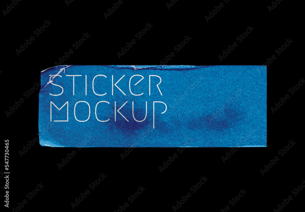 Rectangle Sticker Paper Texture Mockup Template Stock Template | Adobe ...