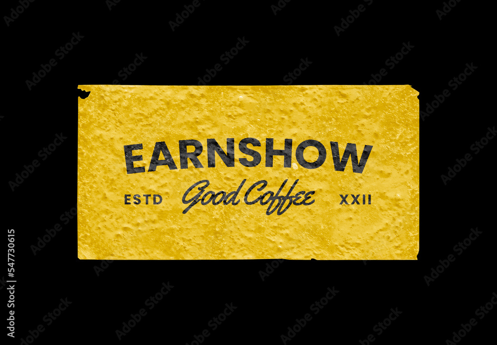 Rectangle Sticker Paper Texture Mockup Template Stock Template | Adobe ...