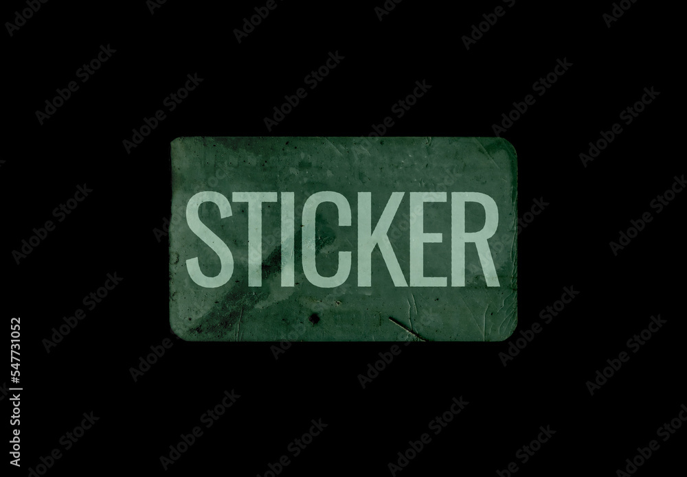 Rectangle Sticker Paper Texture Mockup Template Stock Template | Adobe ...