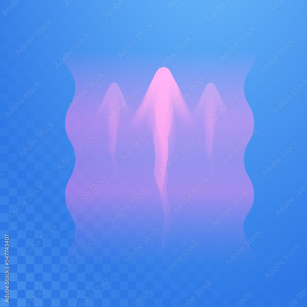 Warm air flow on a light background. Infrared wind wave light effect ...