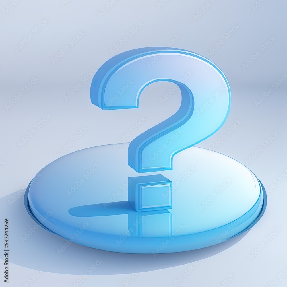 Blue question mark icon sign or ask faq answer solution and information ...