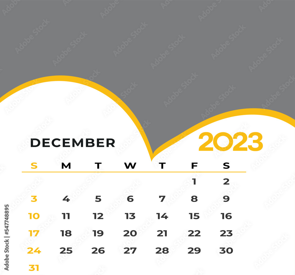2023 Stylish calendar template, you can use desktop table office table ...