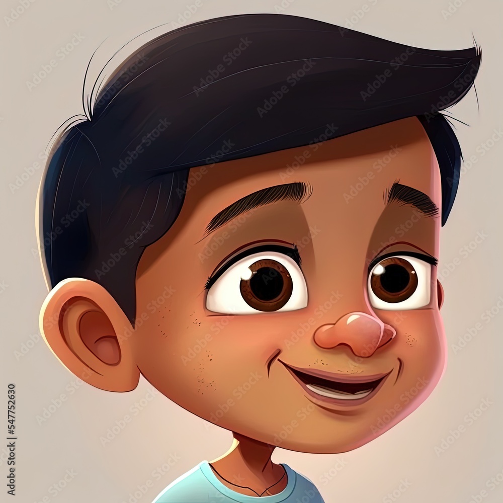 Indian young boy kid character for animation model sheet Stock ...