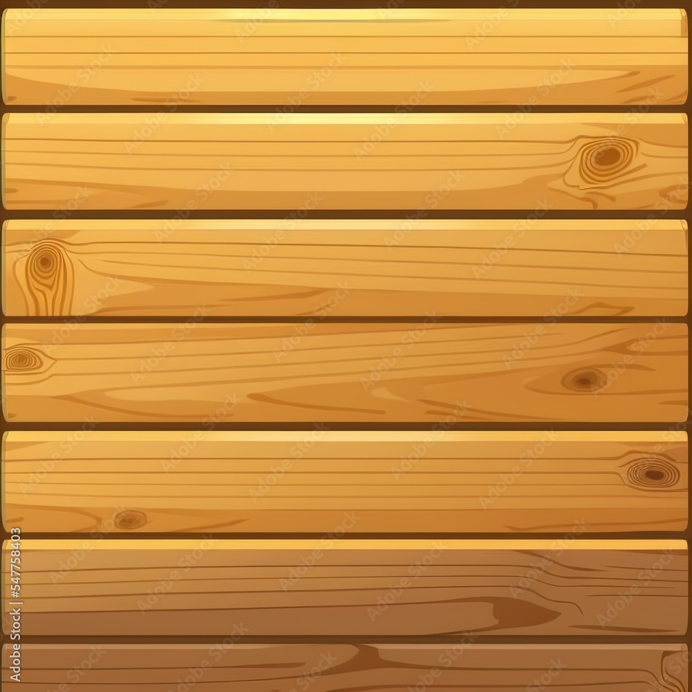 Wood cartoon background, textured planks in cartoon style isolated ...