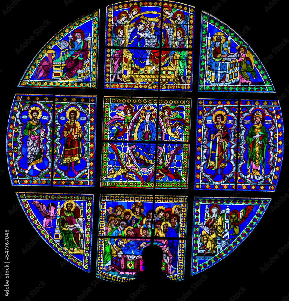 Vetrata del Duomo di Siena stained glass by Duccio di Buoninsegna from ...