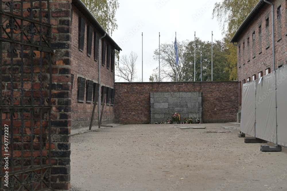 Wall of death in Auschwitz Birkenau Museum and Memorial - Oswiecim ...
