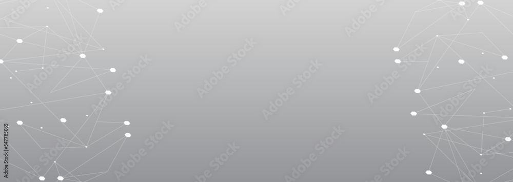 White network. Abstract connection on gray background. Network ...
