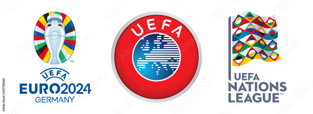 Vector logo of the 2024 UEFA European Football Championship. Union of ...