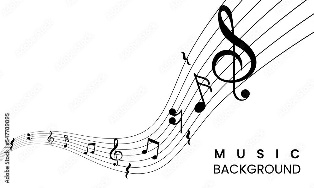 music note royalty background vector, music notes vector illustration ...