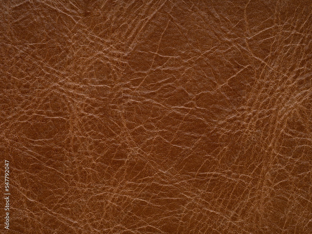 Genuine soft brown leather skin natural with design lines pattern or ...