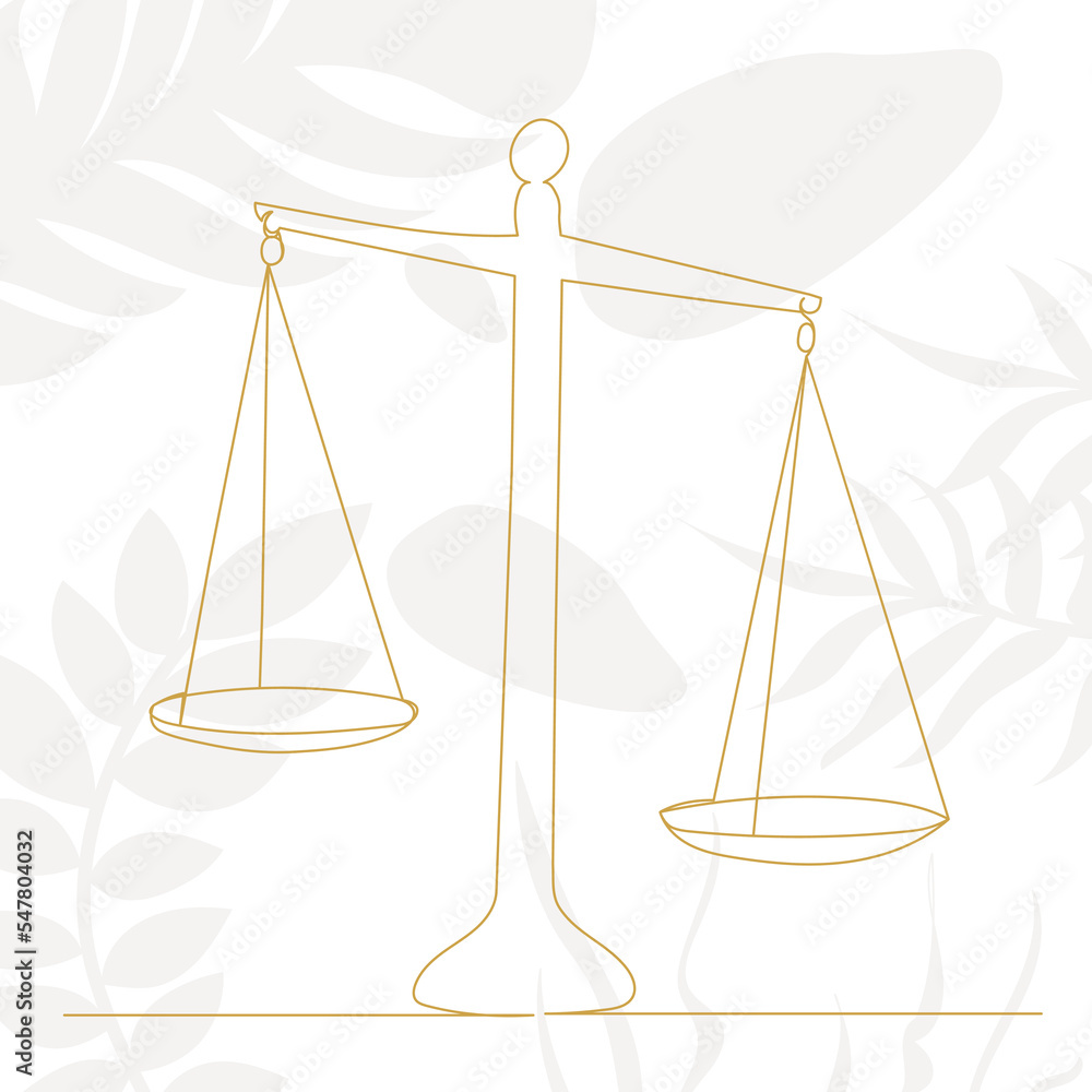 scales continuous line drawing, vector, sketch Stock Vector | Adobe Stock