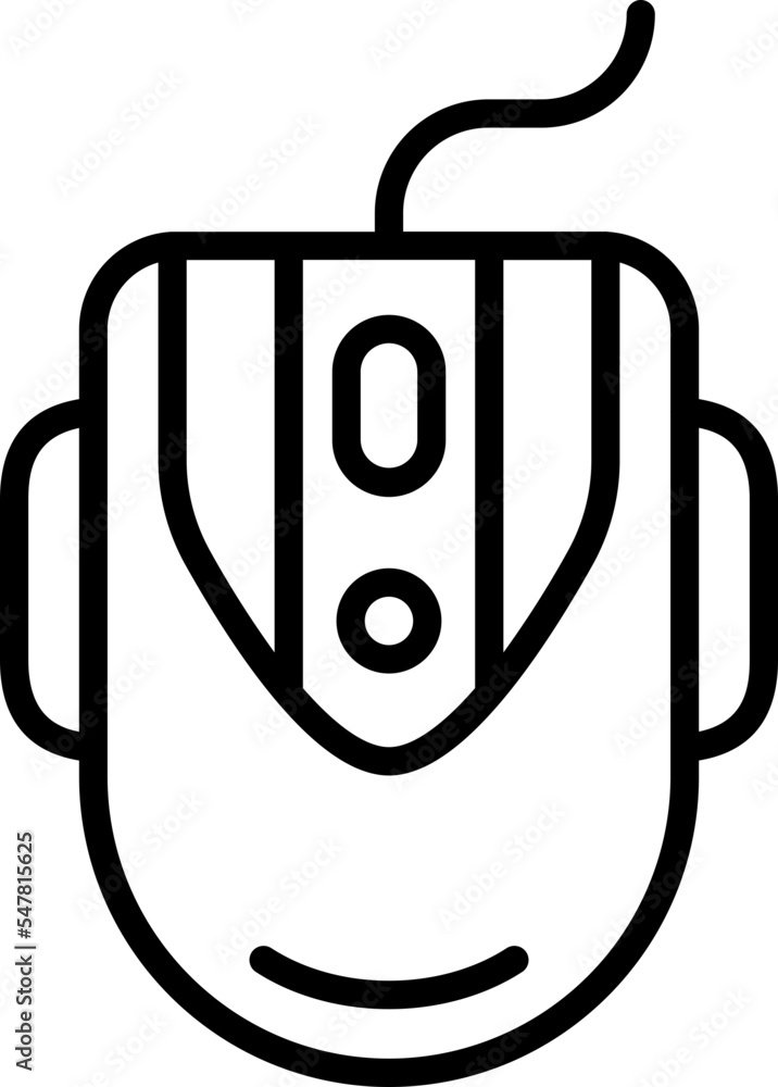 Simple gaming computer mouse on transparent background Stock Vector ...