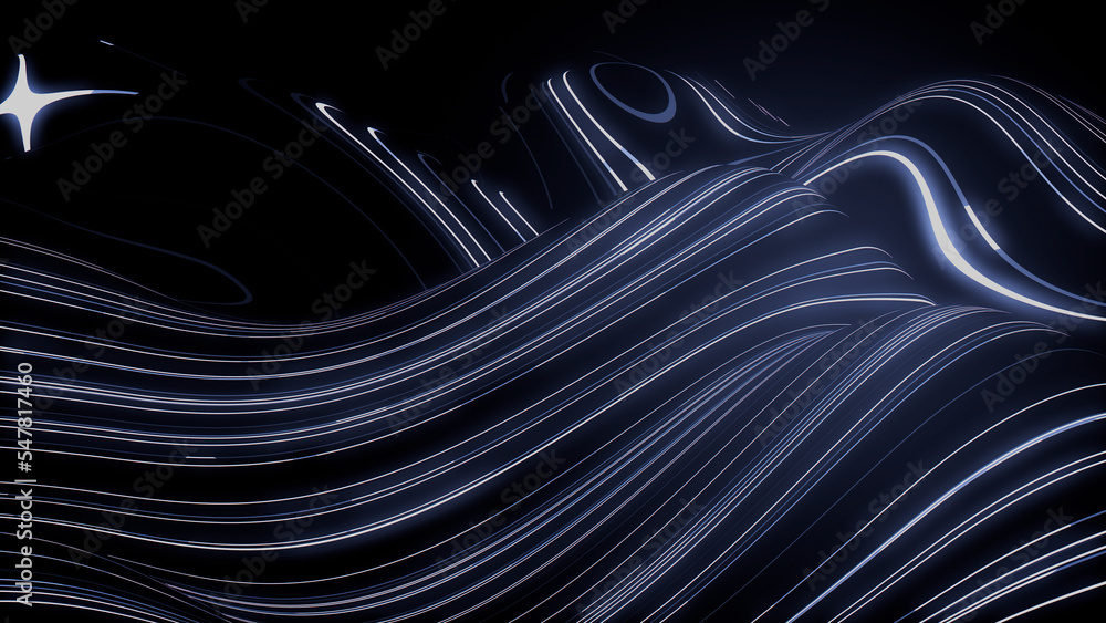 Sound Wave and Audio Technology Concept. Blue, Futuristic Digital Style ...