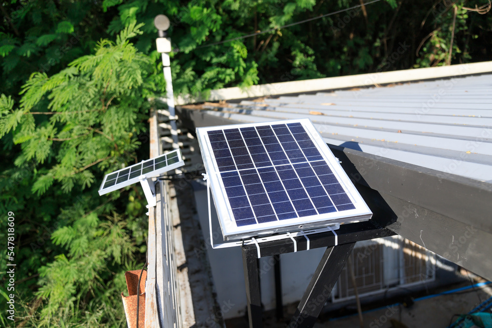 Solar cell receiver panel for clean alternate energy Stock Photo ...
