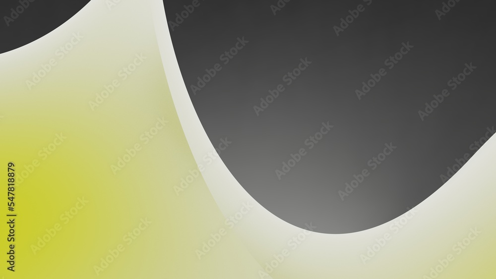 Soft yellow twist surface under black background. Concept 3D CG of ...