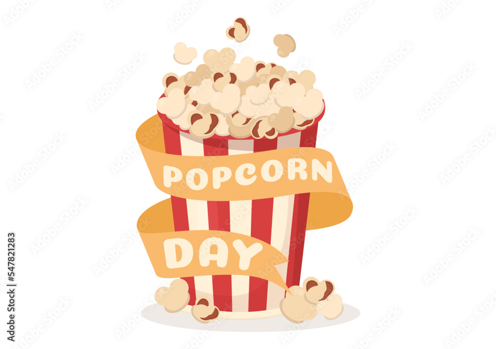 National Popcorn Day on January 19th with a Big Box of Red and White ...