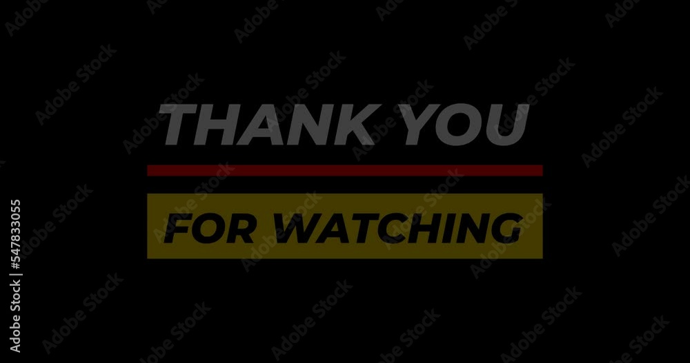 Thank You for Watching. This Animation is suitable for your vlog video ...