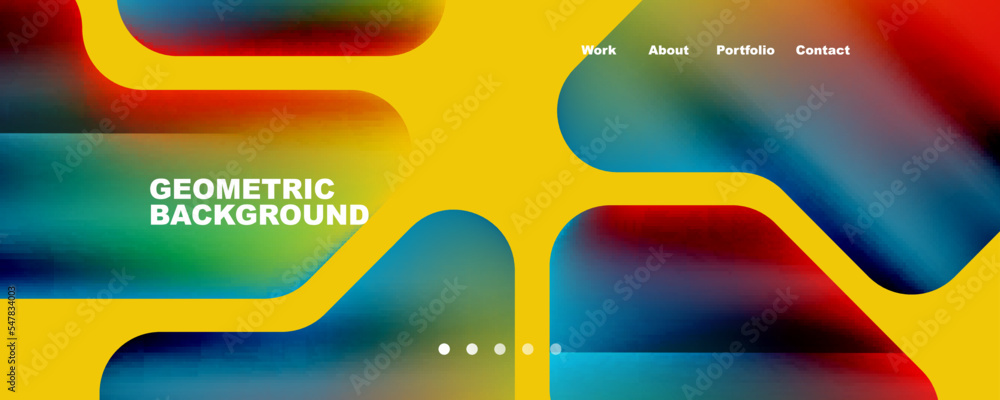 Geometric fluid shapes with liquid colors abstract background. Vector ...