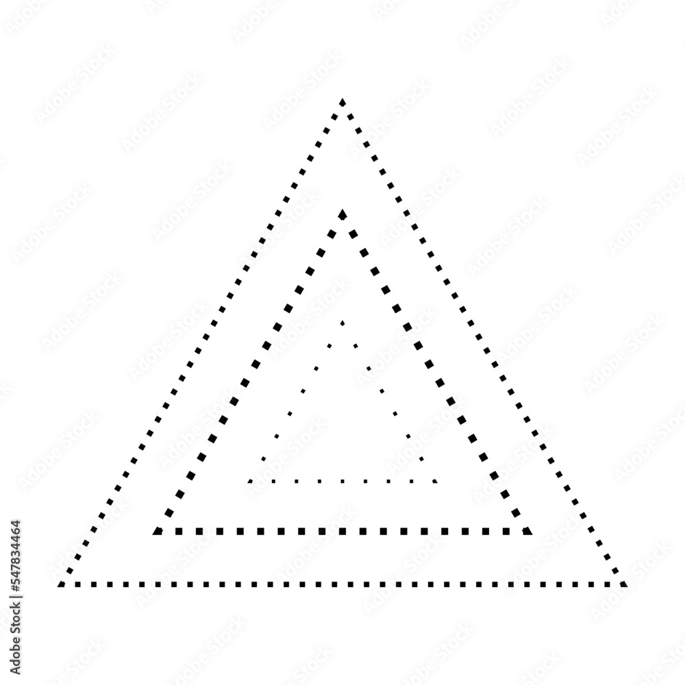 Vektorová grafika „Tracing triangle shape broken line element for ...