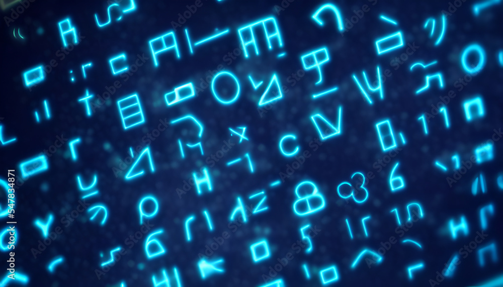 Abstract rune and arcane magic occult symbol background. Mystical ...