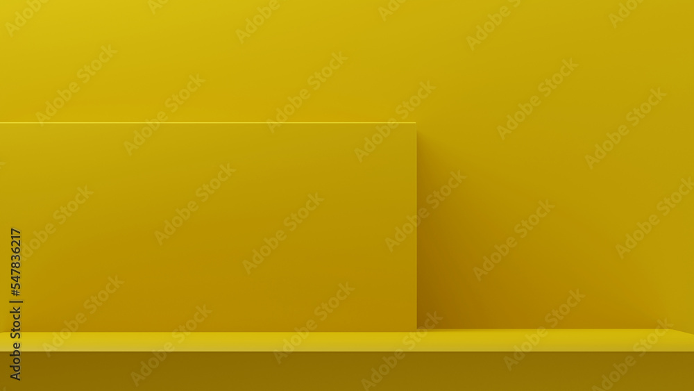 Yellow platform step shelf podium for product display and awards ...