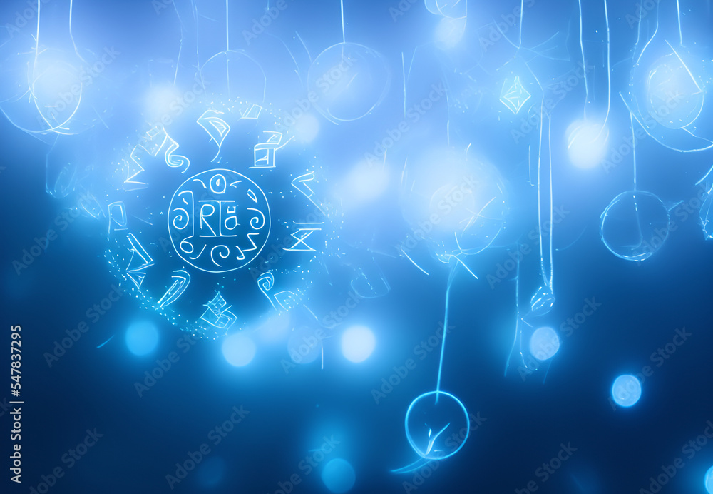 Abstract rune and arcane magic occult symbol background. Mystical ...